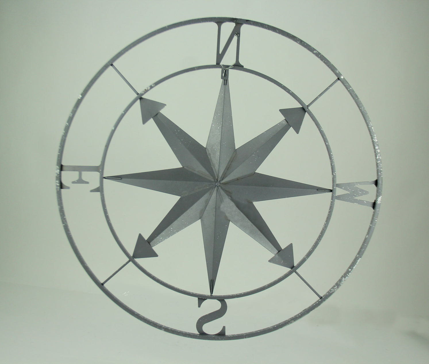 Distressed Metal Indoor/Outdoor Compass Rose Wall Hanging 28 Inch — Zeckos