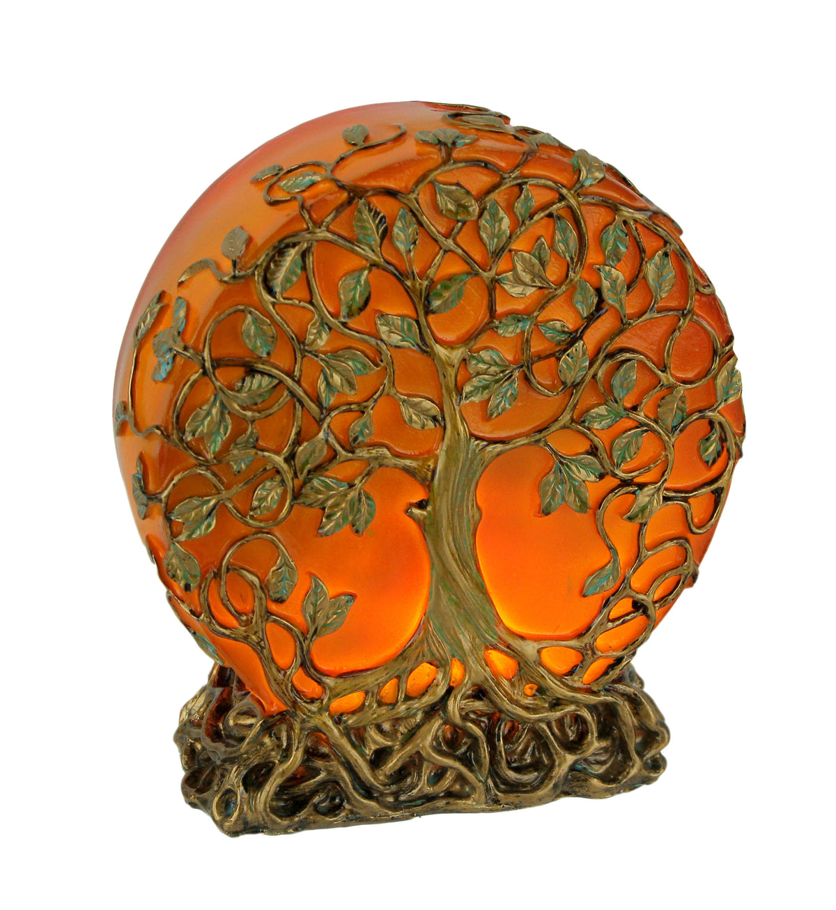 Sunset Orange Tree of Life Plug-In Small Table Lamp or Accent Light 6 ...
