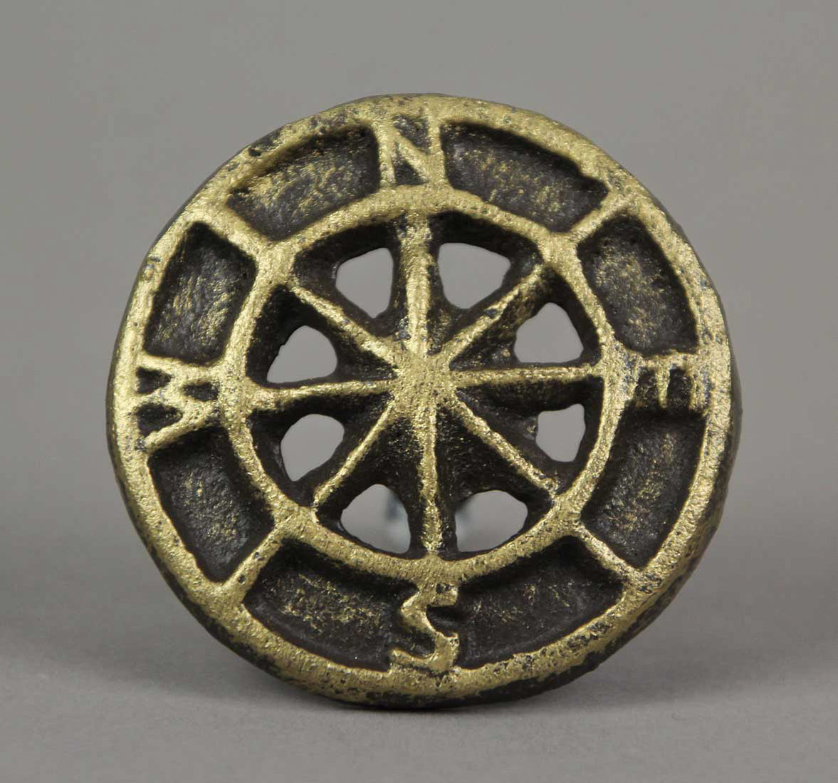 Set of 12 Cast Iron Nautical Compass Rose Cabinet Hardware Knobs Drawe ...