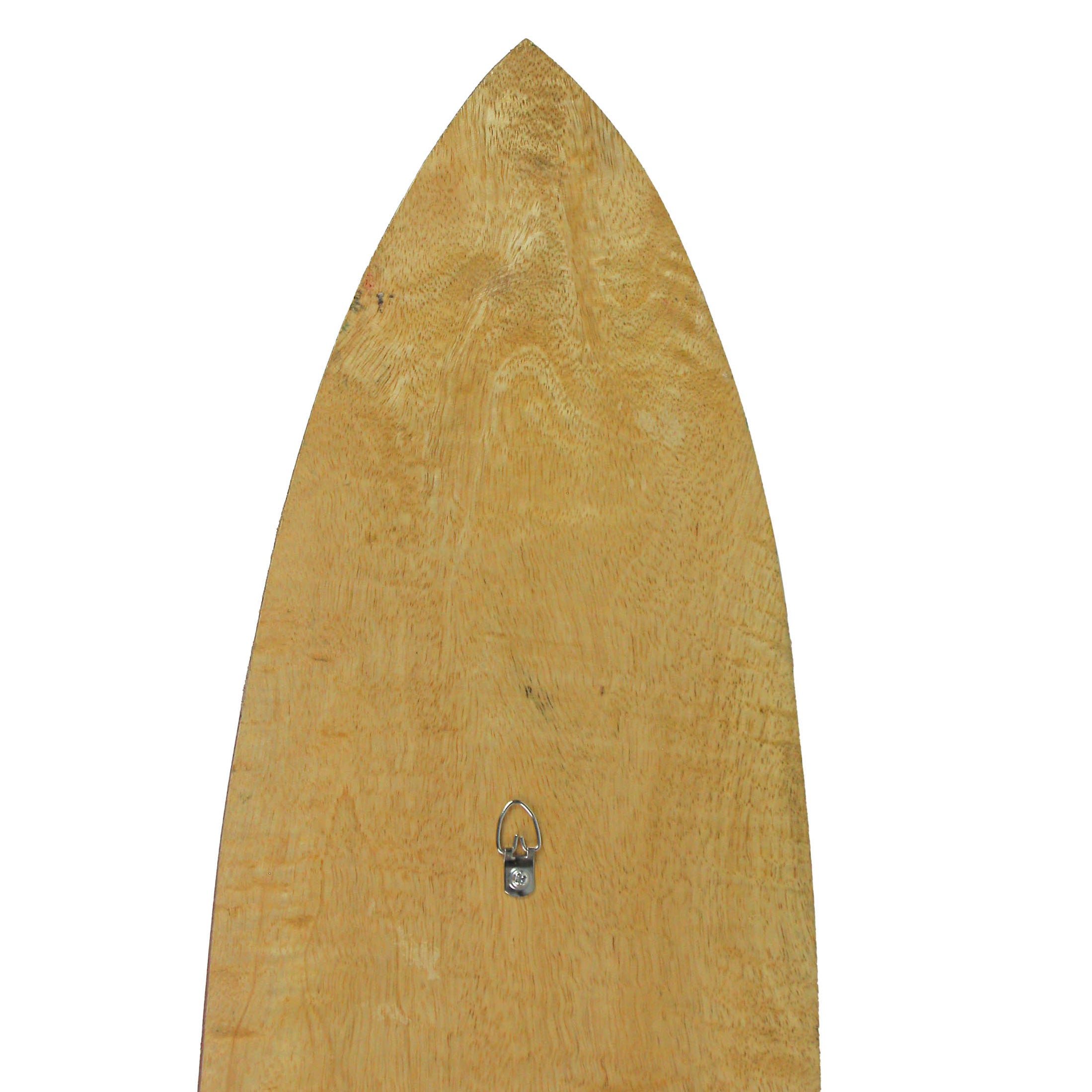 Hand-Carved Wood and Capiz Shell Decorative Surfboard Featuring Four S ...